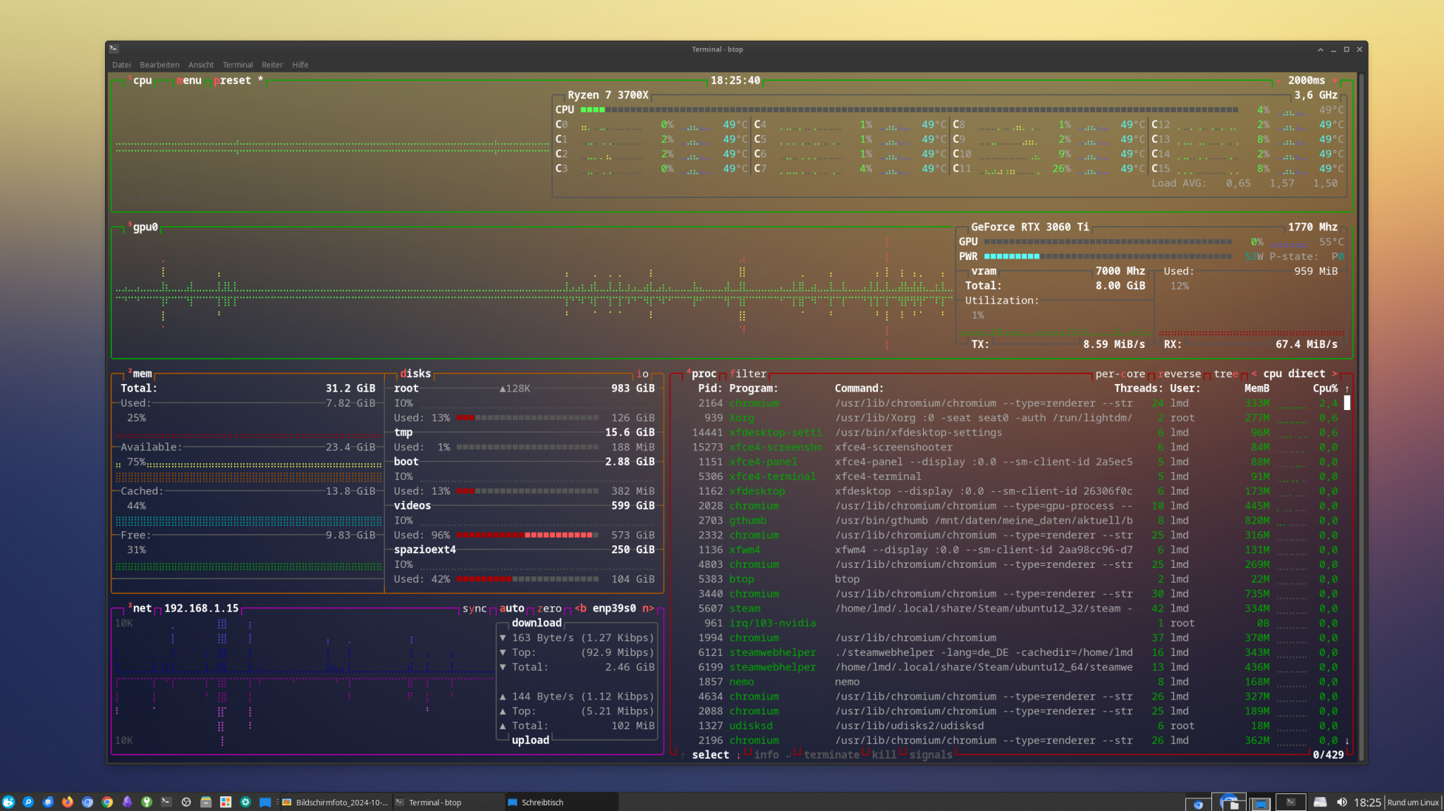 btop: Systemmonitor für die Kommandozeile